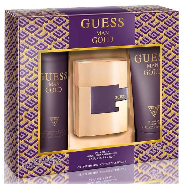 Guess Gold Man Set For Men 3 Pieces | O2morny.com
