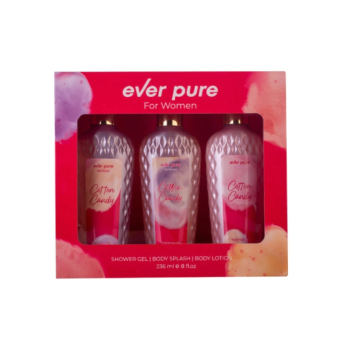Ever Pure Cotton Candy Set For Women Shower Gel 236ml + Body Splash 23 ...