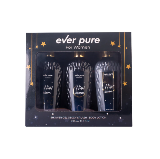 Ever Pure Night Bloom Set For Women Shower Gel 236ml + Body Splash 236 ...